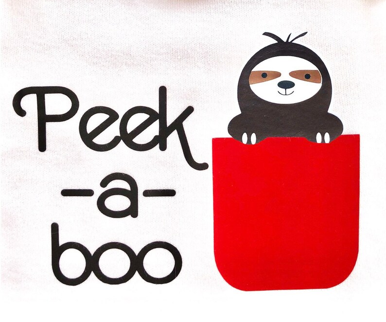 Peek a Boo Sloth Sloth Baby Bodysuit Sloth Baby Shower Gift - Etsy