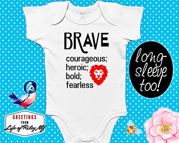 Brave Definition Baby Bodysuit Brave Baby Clothes | Etsy
