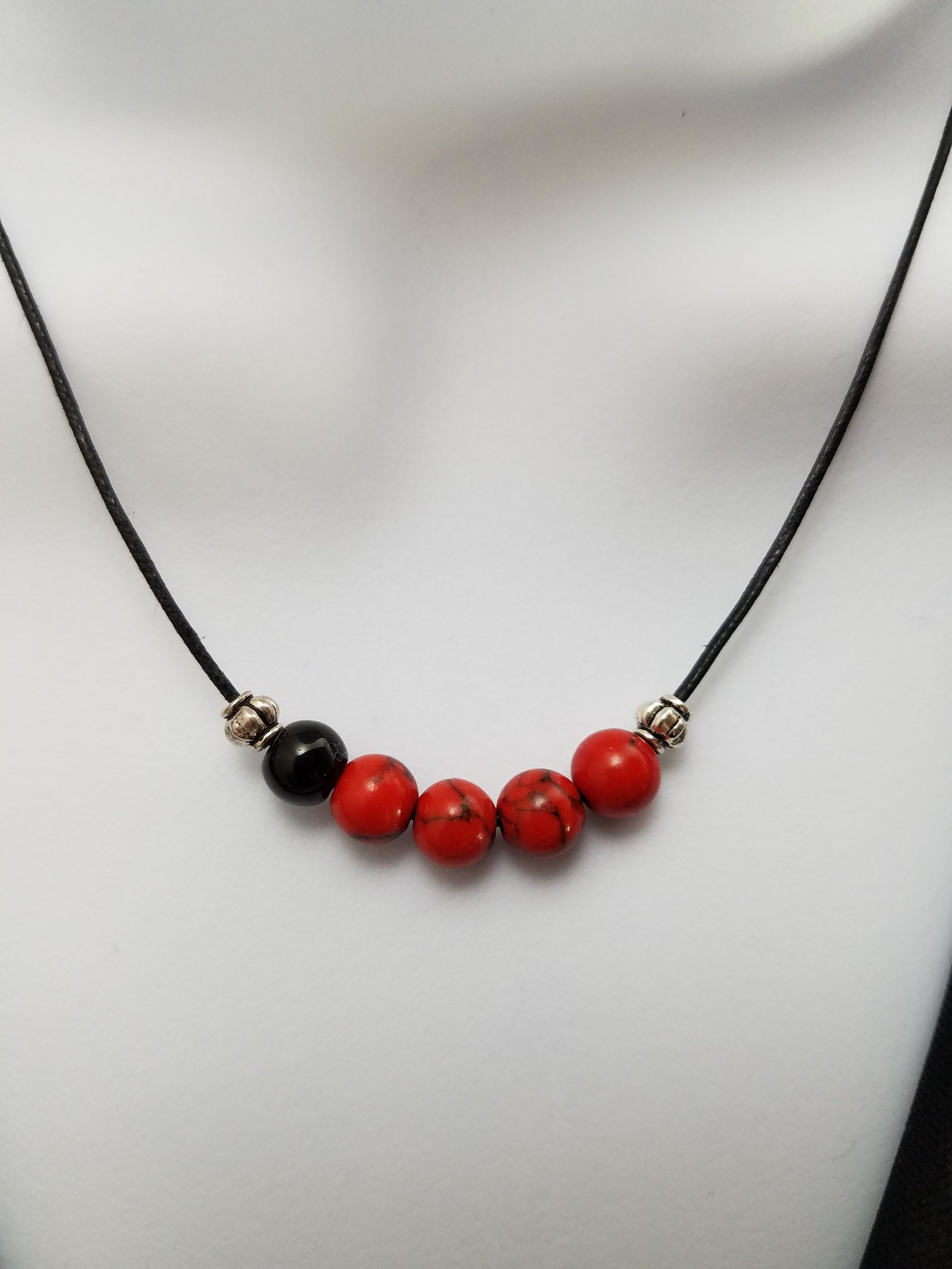 Elegant Red Beaded Necklace