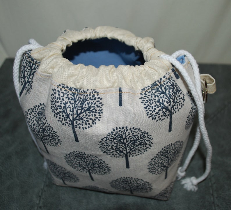 Knitting Organizer Knitting Project Bag Money Tree Print Knit Bowl ...