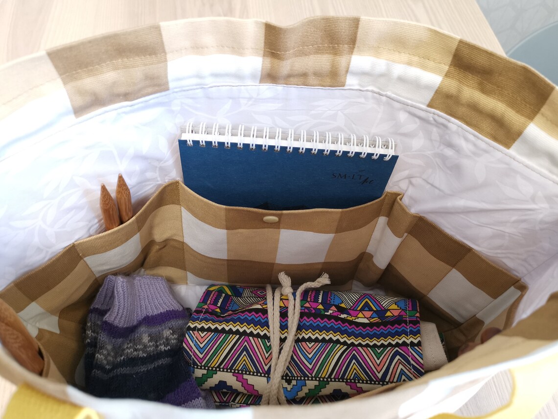 Drawstring Knitting Bag Knitting Organizer Knitting Project - Etsy