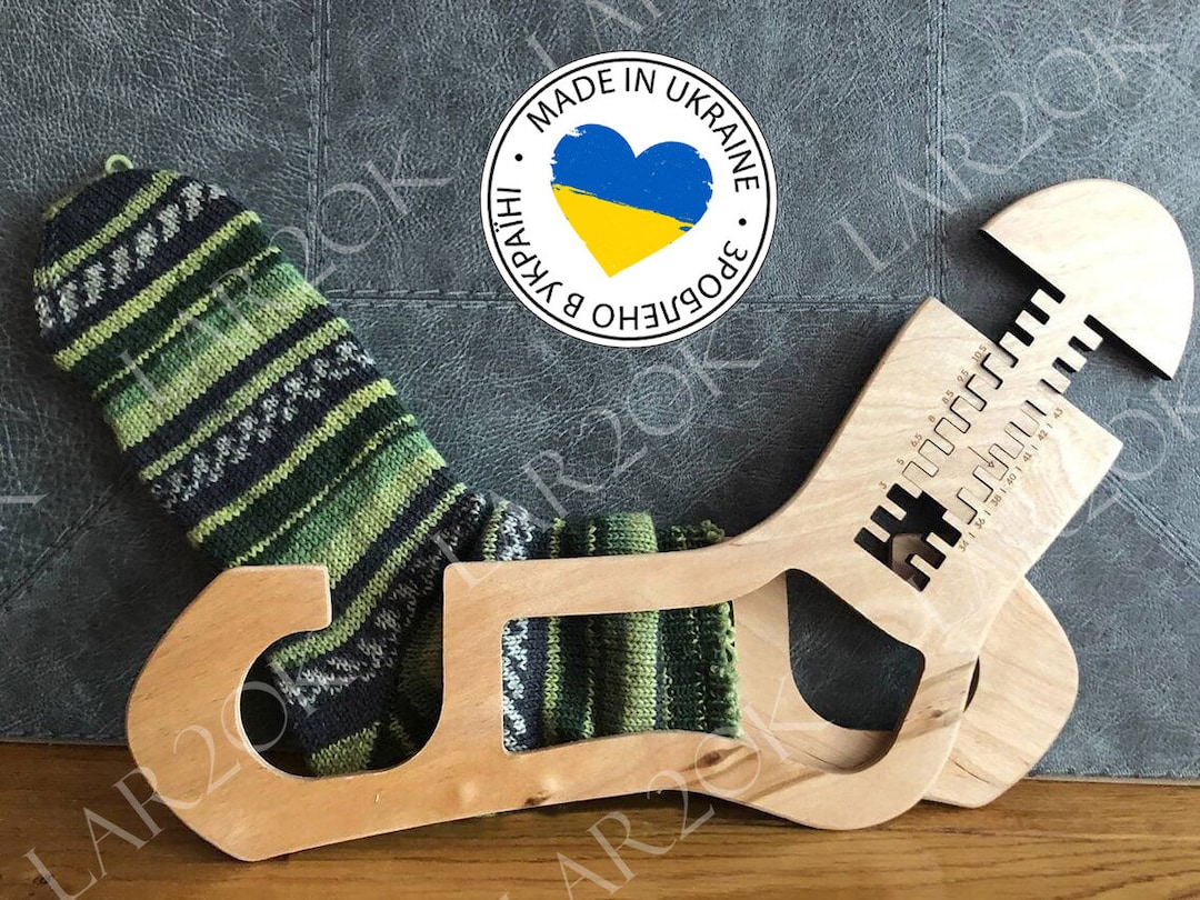 Socks Blockers Varnished Pair Wooden Sock Blockers Knitting Sock ...