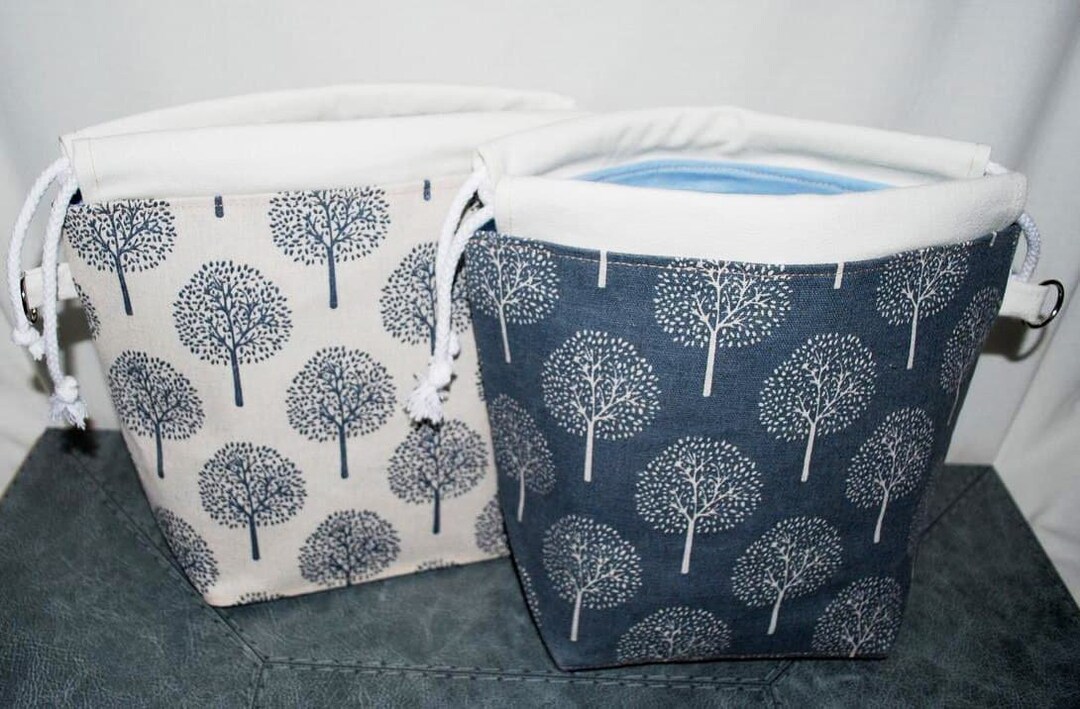 Knitting Organizer Knitting Project Bag Money Tree Print Knit Bowl ...