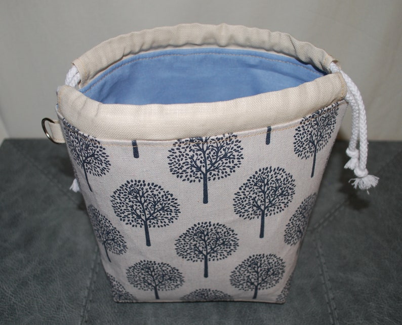 Knitting Organizer Knitting Project Bag Money Tree Print Knit Bowl ...
