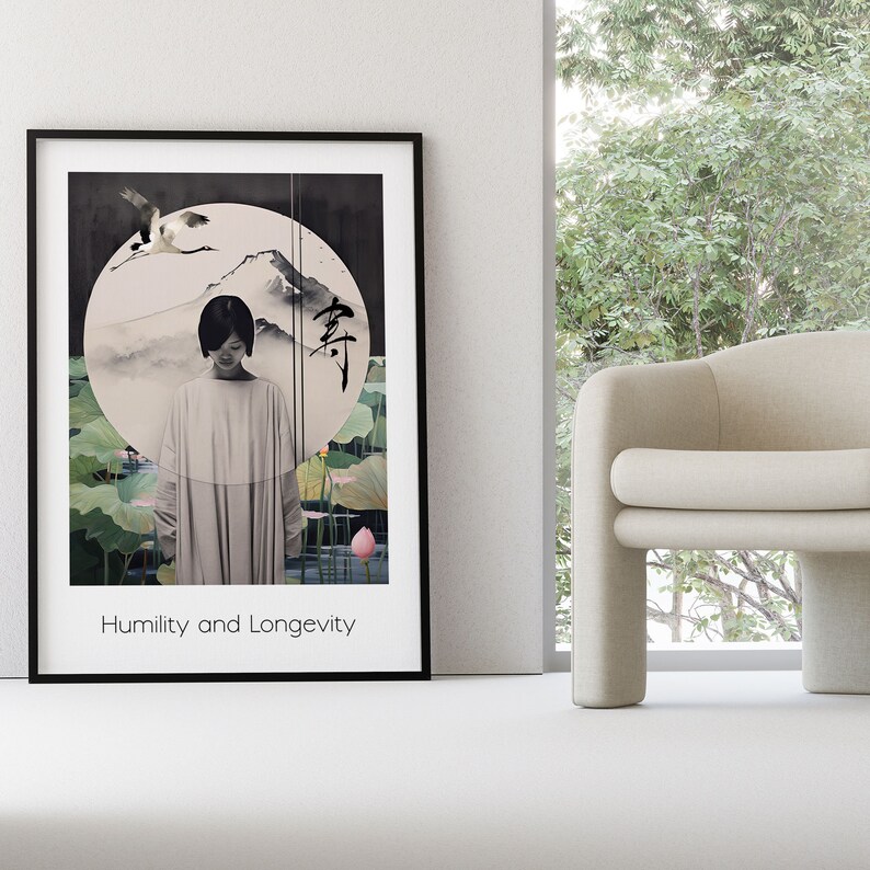 Contemporary Japanese Inspired Printable Wall Art With the Words ...