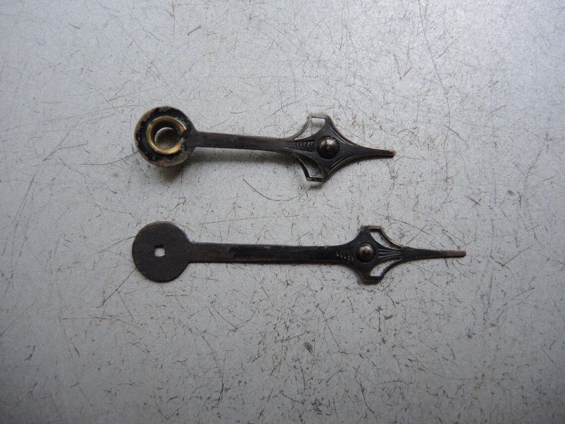 Set of Antique Solid Metal Clock Hands From PHS P. Haas Movement ...
