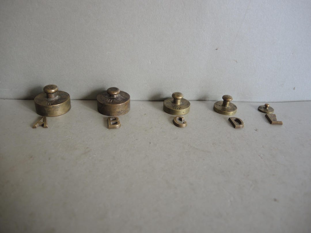 ONE!!! Antique Solid Brass Weight for Scale / Scale Weight / Brass ...