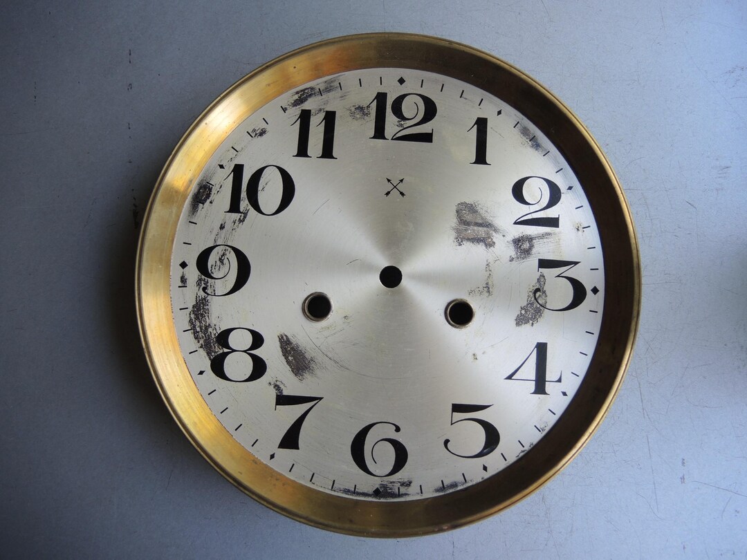 Genuine Antique Solid Brass and Metal Clock Dial HAC / German Wall ...