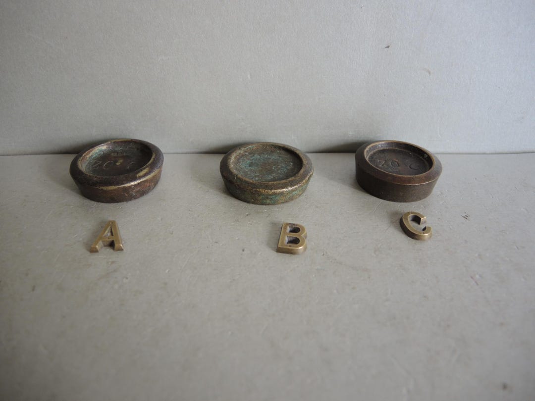 ONE!!! Antique Solid Brass Weight for Scale / 2 Oz Scale Weight / Brass ...