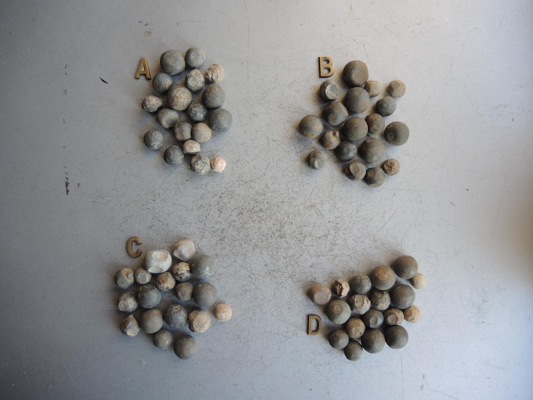 ONE!!! Set of 18 Antique Collectible Old Musket Balls / Lead Pistol ...