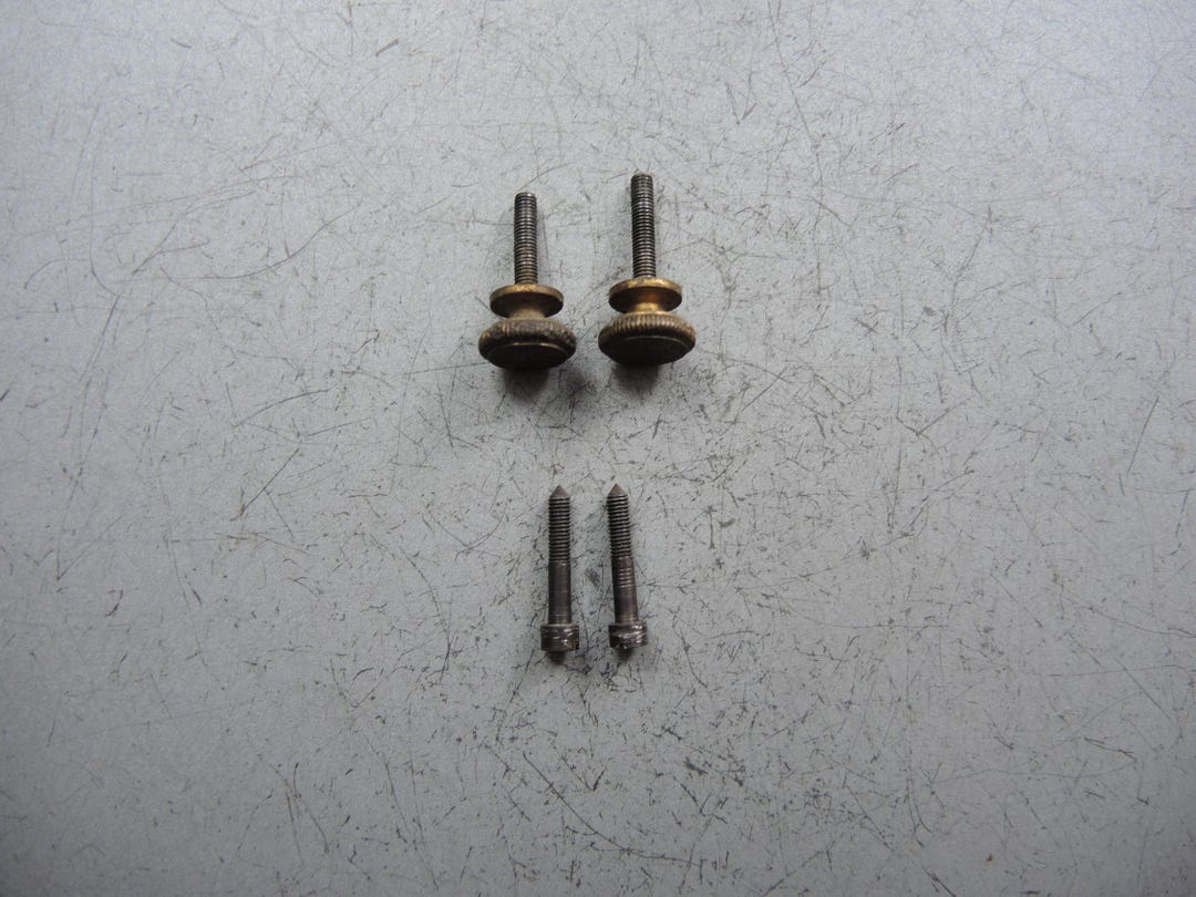 Set of Antique Brass Head Clock Movement Mount Fixation Screws / German ...