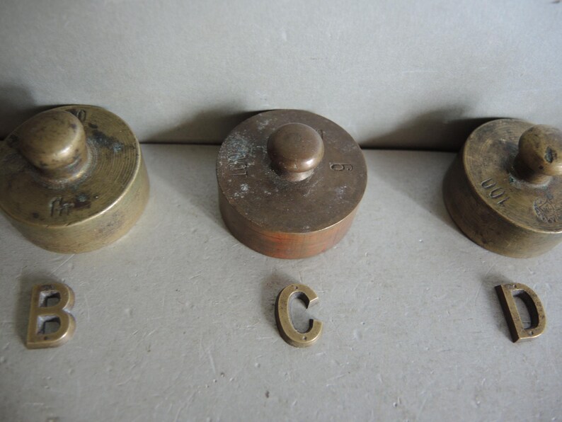 ONE!!! Vintage Solid Brass Weight for Scale / Scale Weight / Brass ...