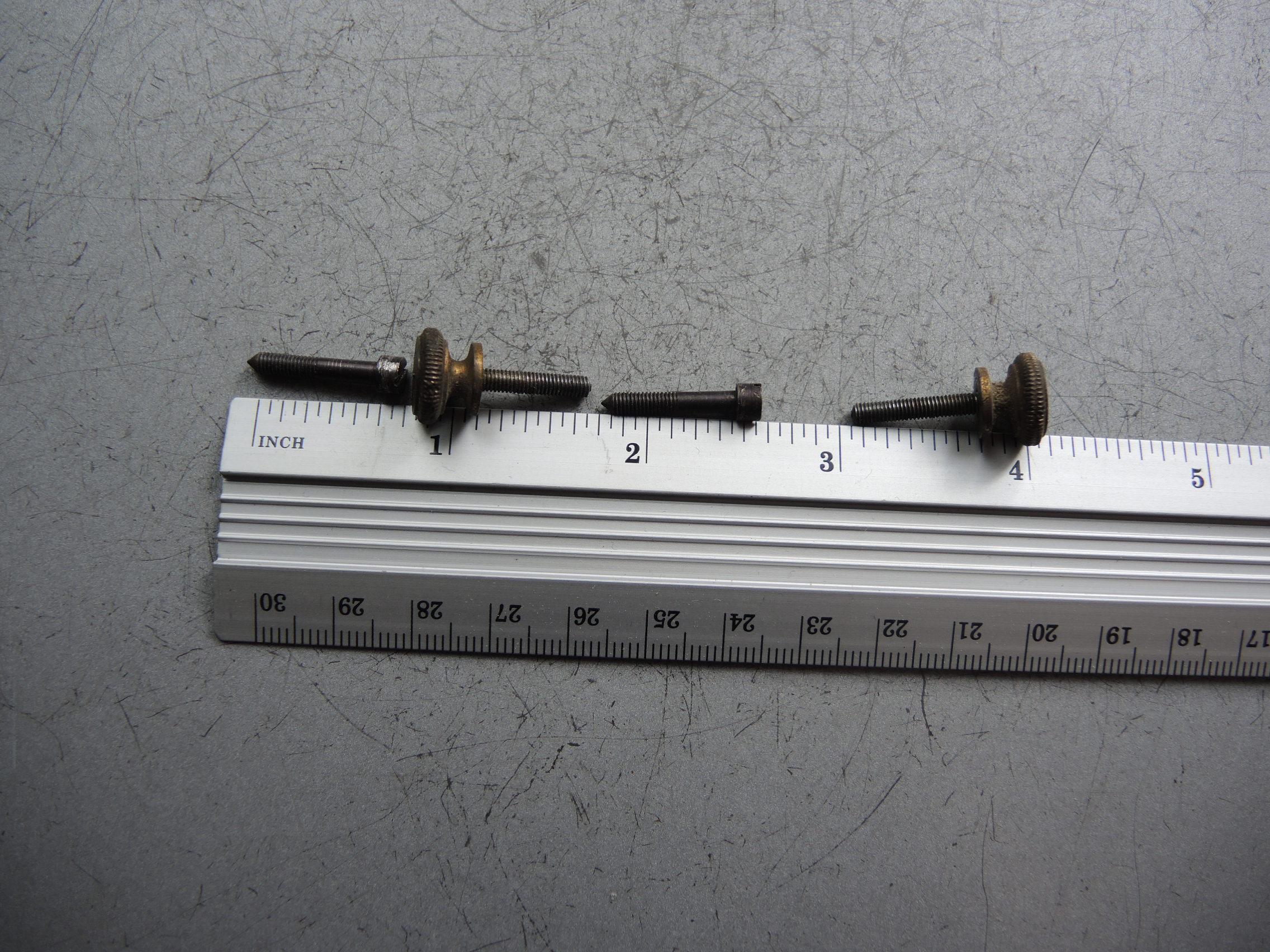 Set of Antique Brass Head Clock Movement Mount Fixation Screws / German ...