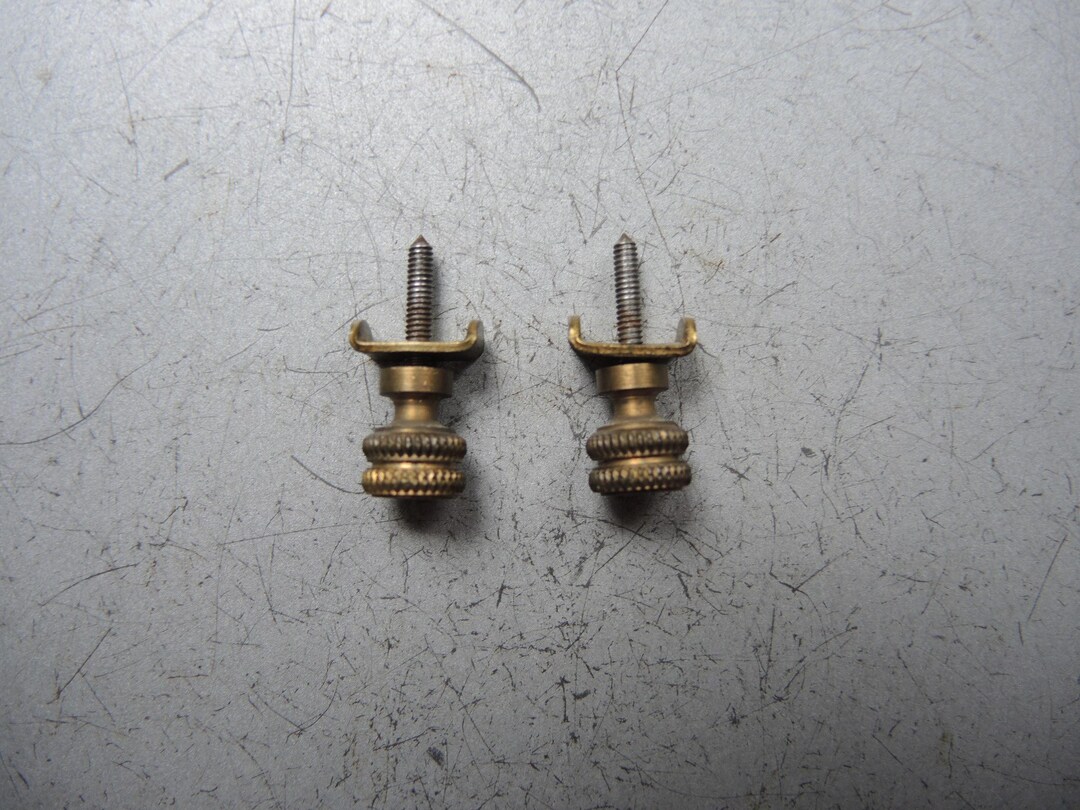 Set of Antique Brass Head Clock Movement Mount Fixation Screws / German ...