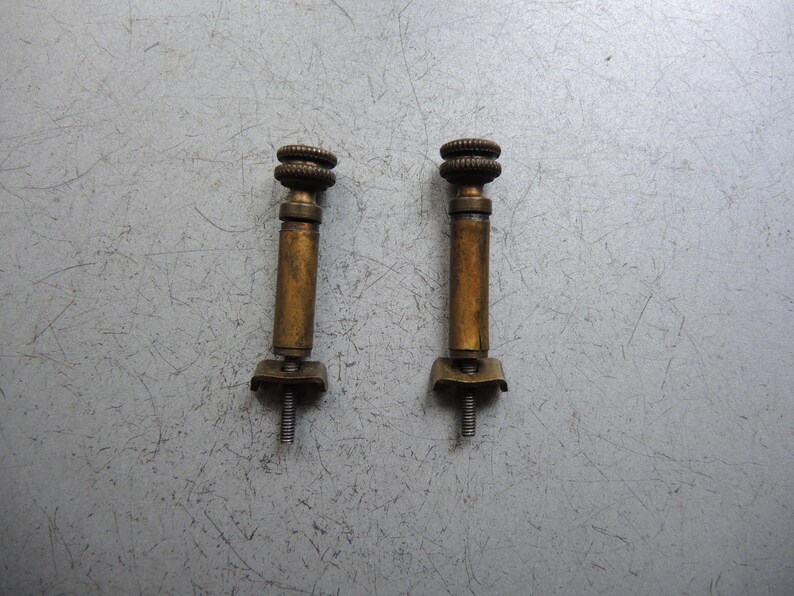 Set of Antique Brass Head Clock Movement Mount Long Fixation Screws ...