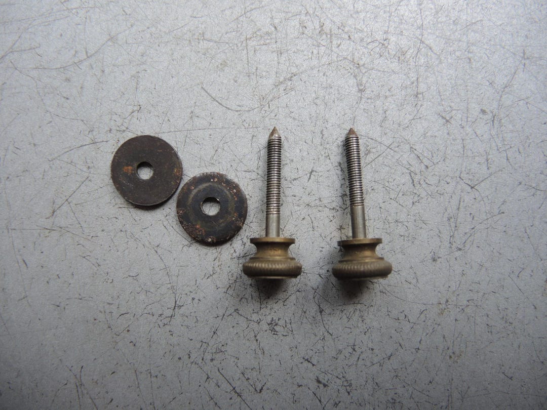 Set of Antique Brass Head Clock Movement Mount Fixation Screws / German ...