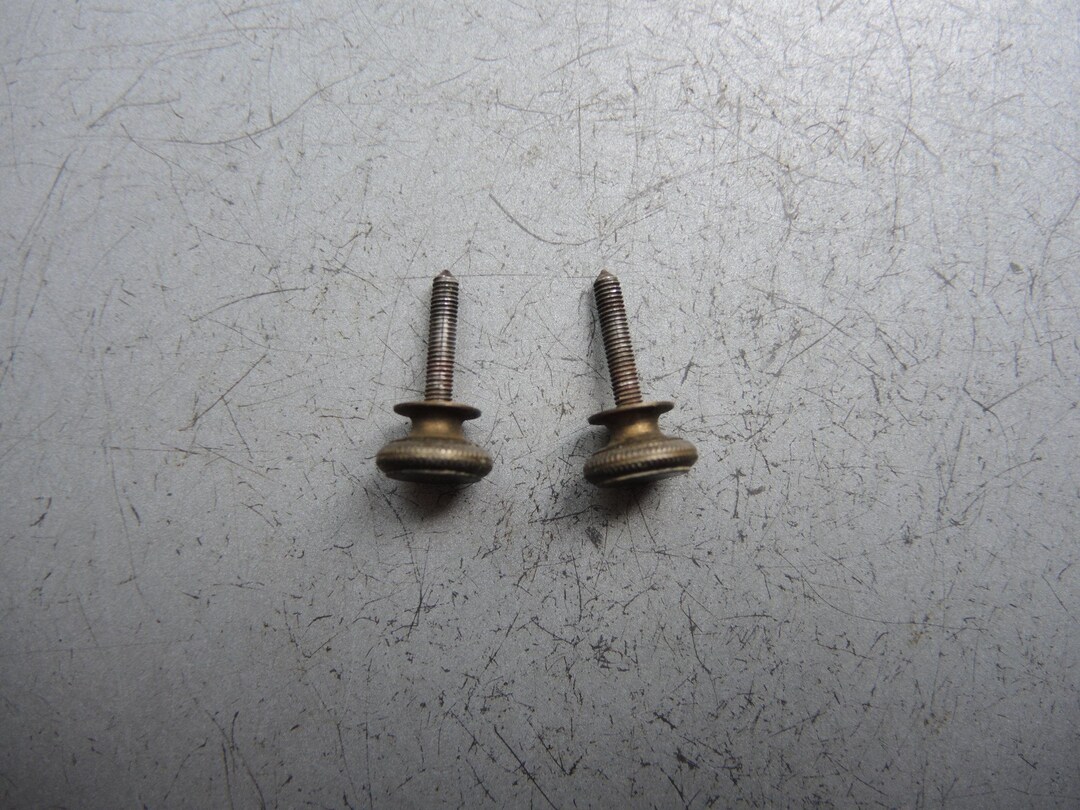 Set of Antique Brass Head Clock Movement Mount Fixation Screws / German ...