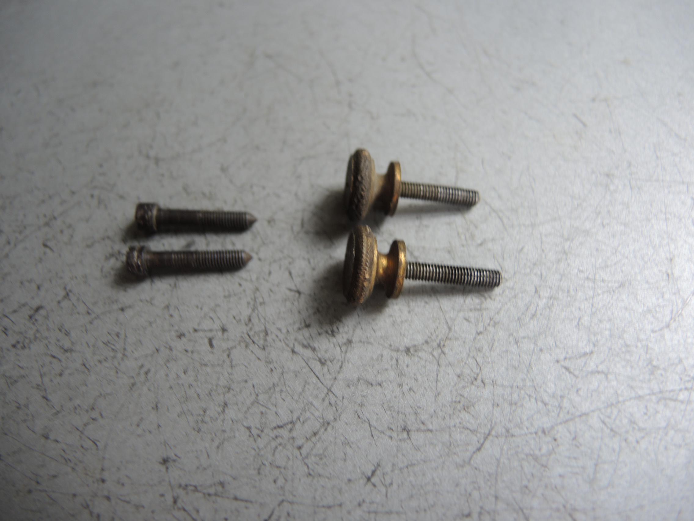 Set of Antique Brass Head Clock Movement Mount Fixation Screws / German ...