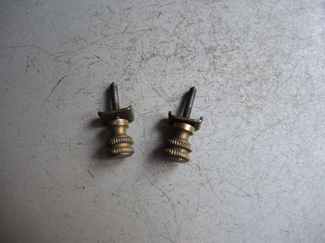 Set of Antique Brass Head Clock Movement Mount Fixation Screws / German ...