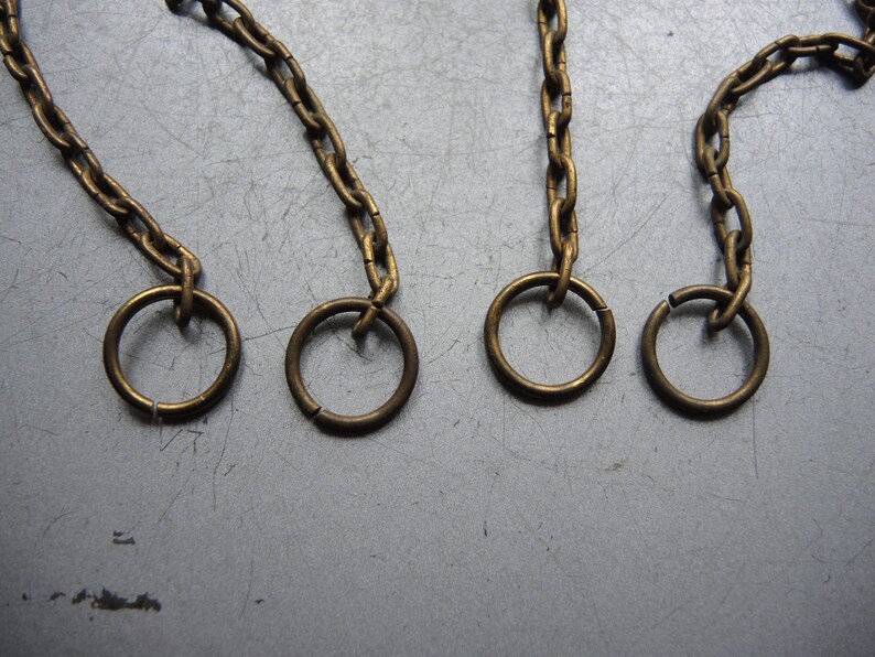 Set of 2 Vintage Solid Brass Chains for Weights / Cuckoo Clock Weights ...