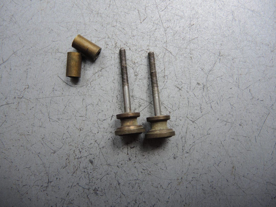 Set of Antique Brass Head Clock Movement Mount Fixation Screws / German ...