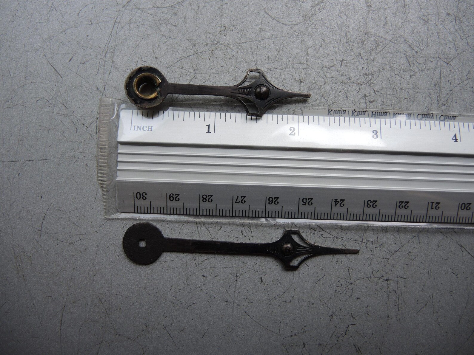 Set of Antique Solid Metal Clock Hands From PHS P. Haas Movement ...