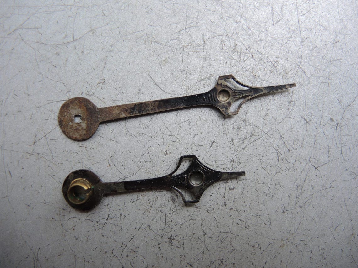 Set of Antique Solid Metal Clock Hands From PHS P. Haas Movement ...