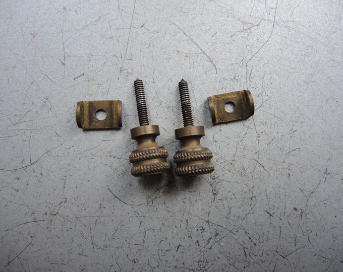 Set of Antique Brass Head Clock Movement Mount Fixation Screws / German ...