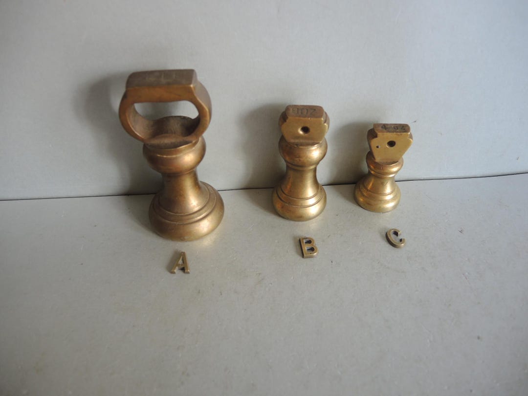 ONE!!! Vintage Made in England Solid Brass Weight in Bell Shape for ...
