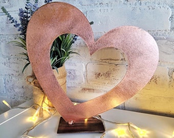 Metal Heart on Stand - Etsy