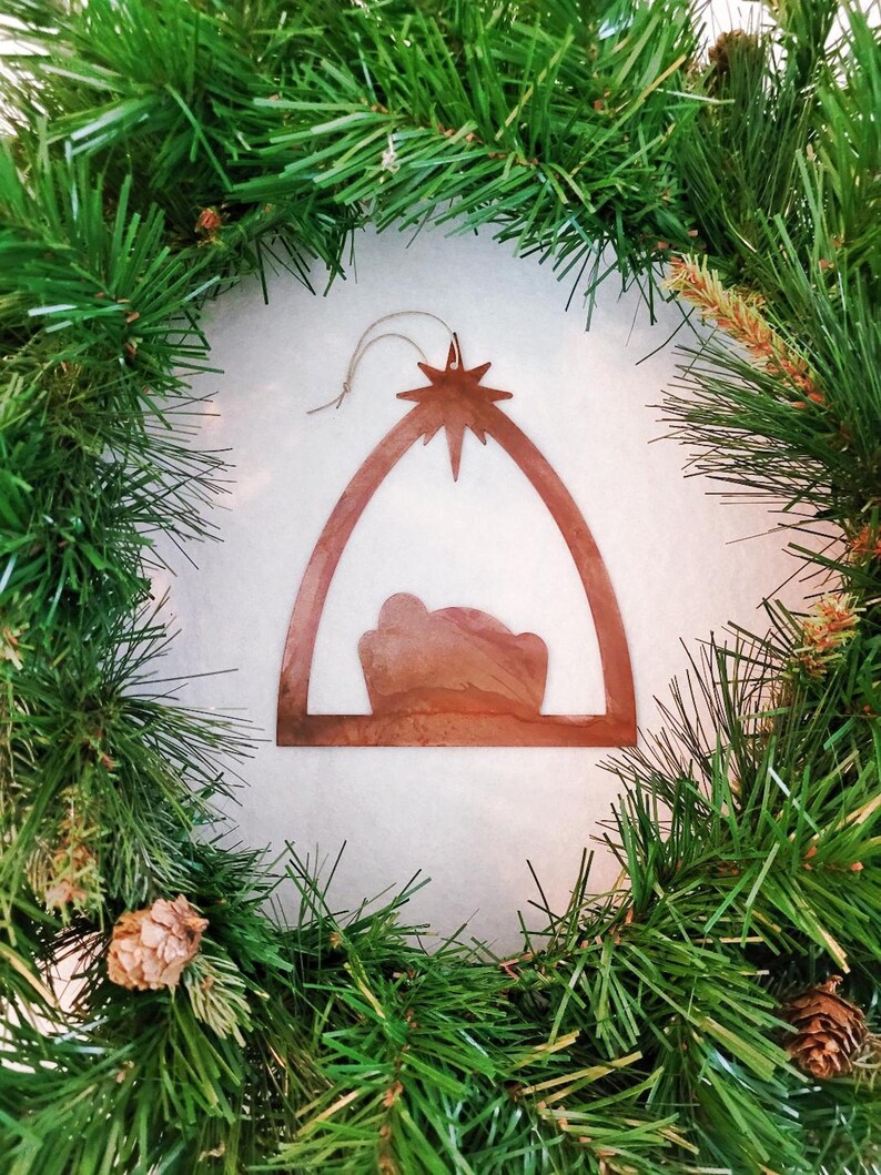 Metal Nativity Ornament Christmas Ornament Holiday Decor - Etsy