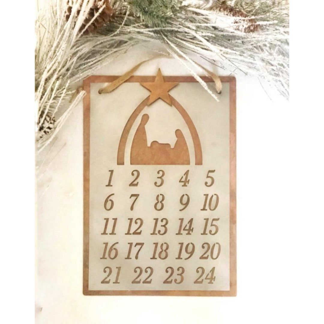 Steel Nativity Advent Calendar Christmas Countdown Metal Advent ...
