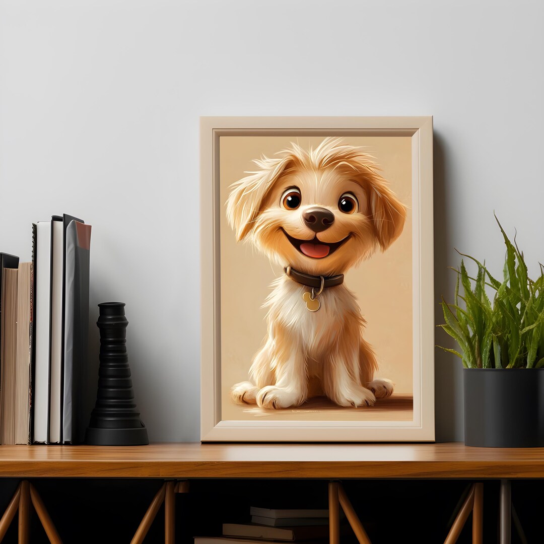 Cartoon Dog Poster, Nursery Decor, Baby Shower Gift - Etsy