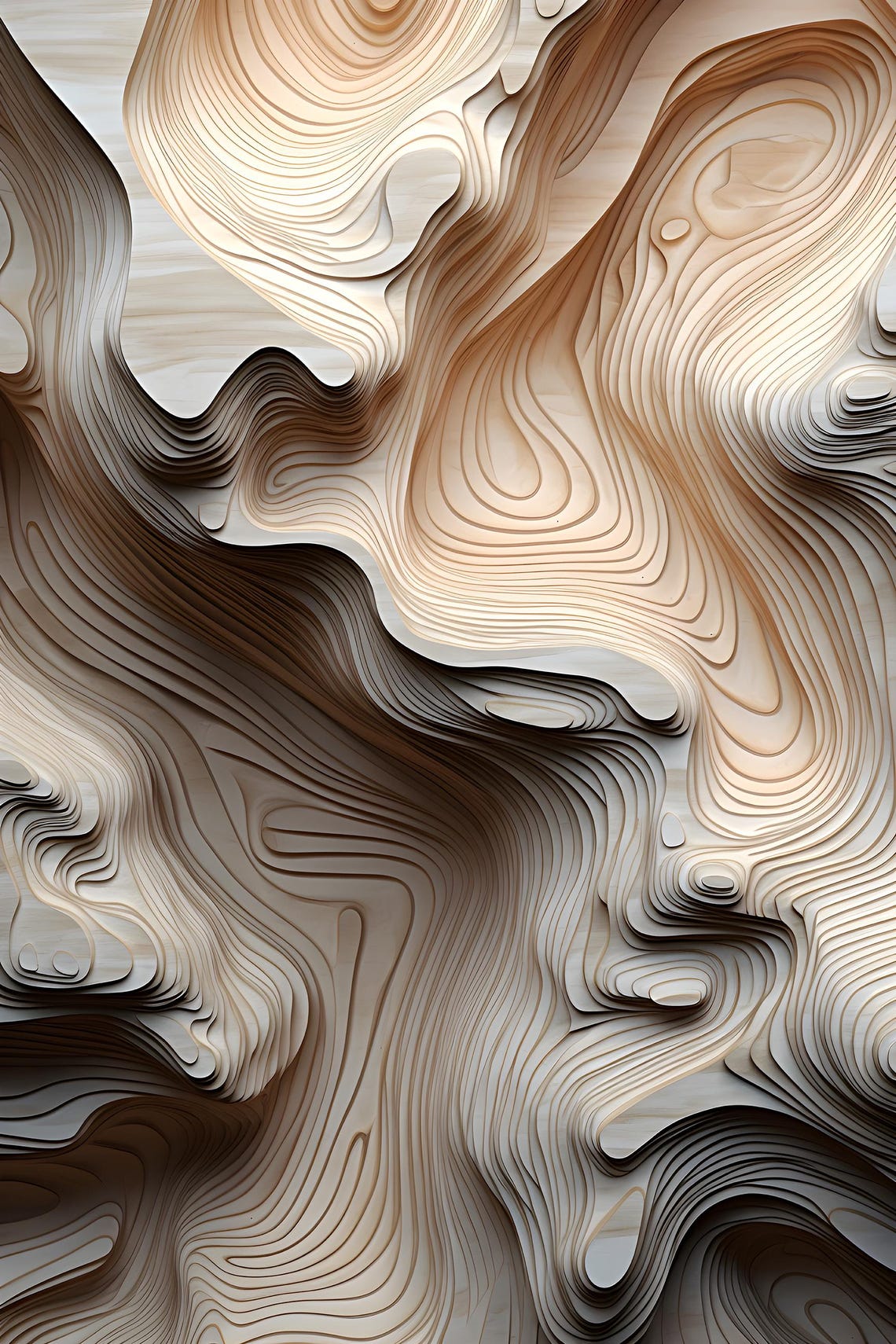 Topographic Wooden Abstract Pattern, Map Concept With Living Room ...