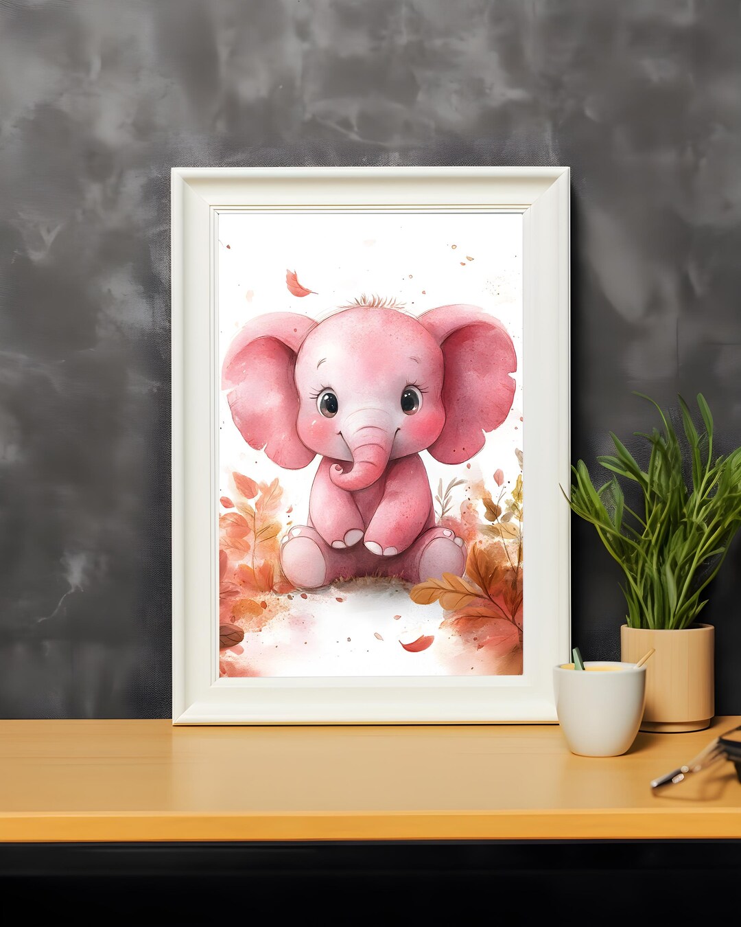Pink Elephant Poster Prints, Animal, Baby Nursery, Safari Animal ...