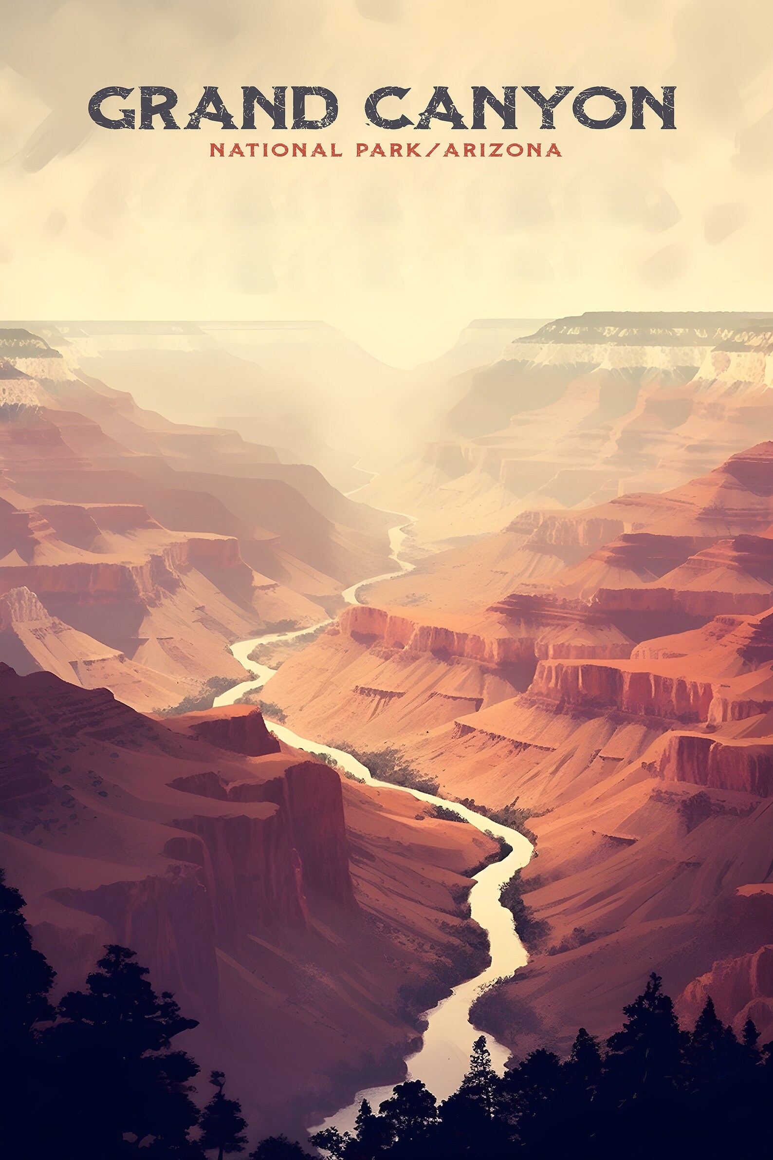 Grand Canyon National Park Poster Print, US National Park Prints ...