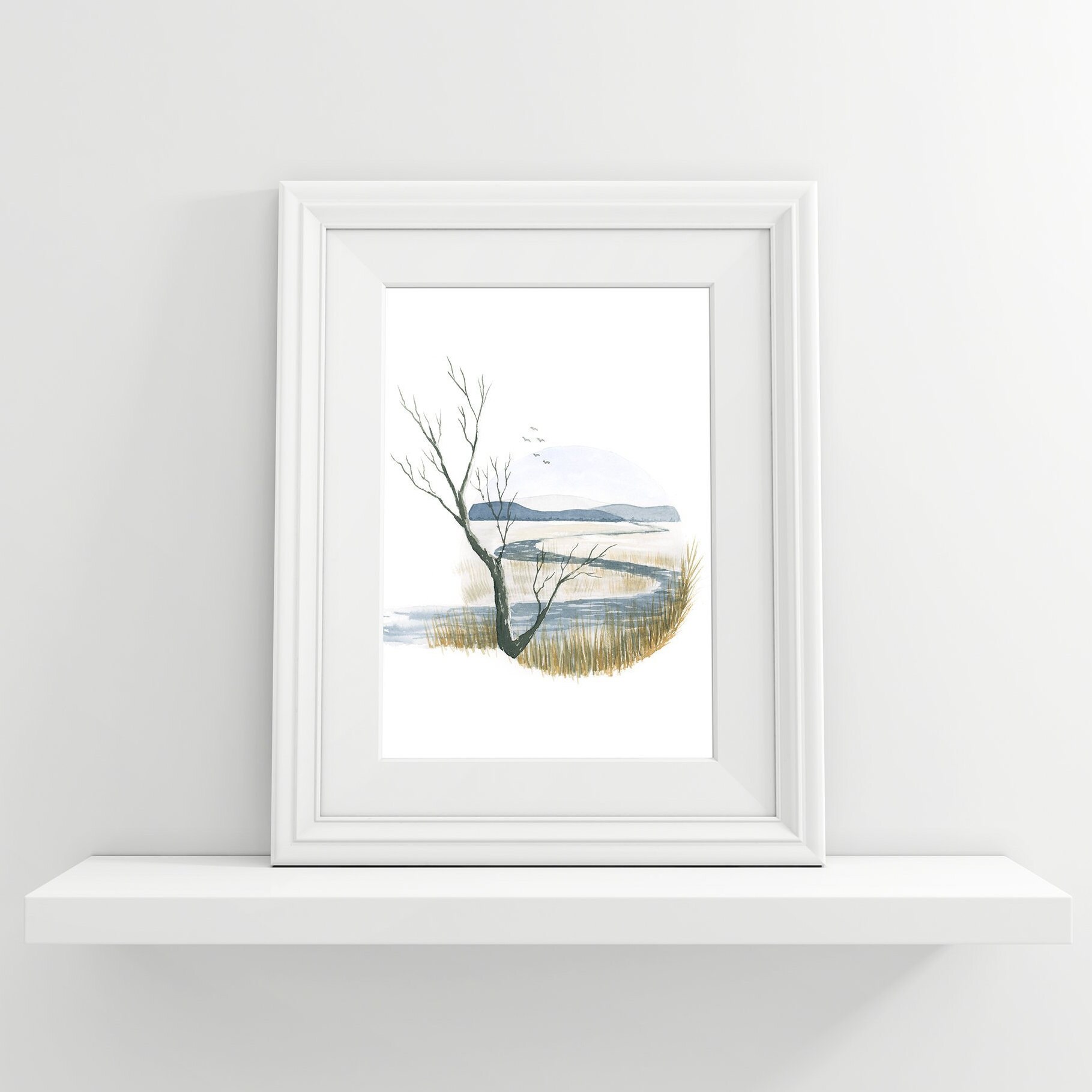 Watercolor Prairie Landscape Art Print Unframed Print 5x7 - Etsy Canada