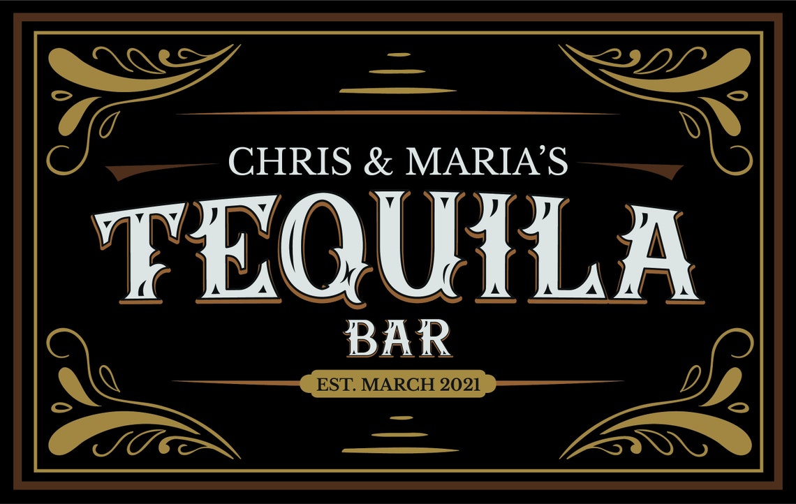 Tequila Bar Sign Wood BAR Sign Bar Sign Gift Wedding Sign | Etsy