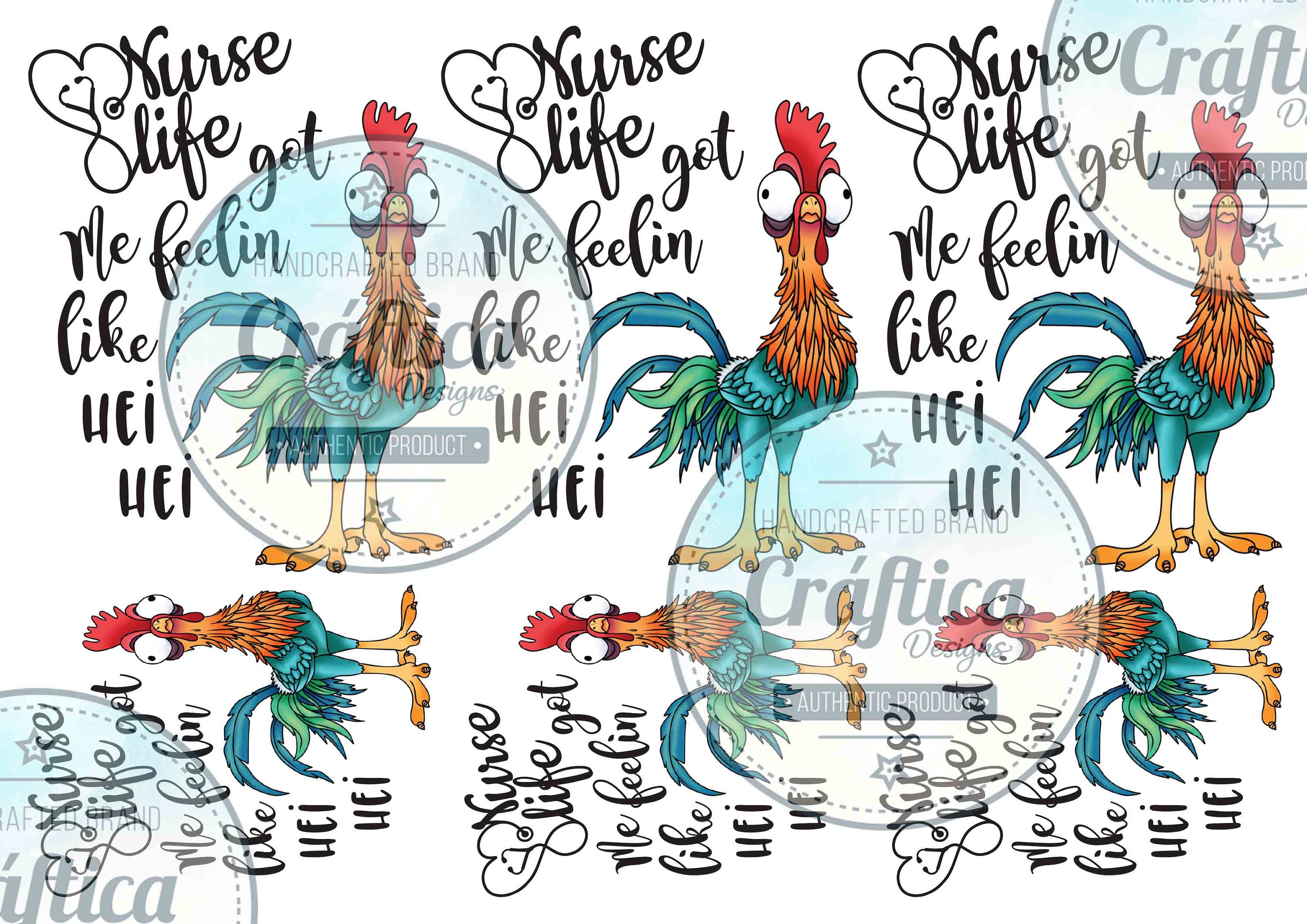 Hei Hei Nurse Life Clear Waterslide Tumbler Decal, Ready to Use ...