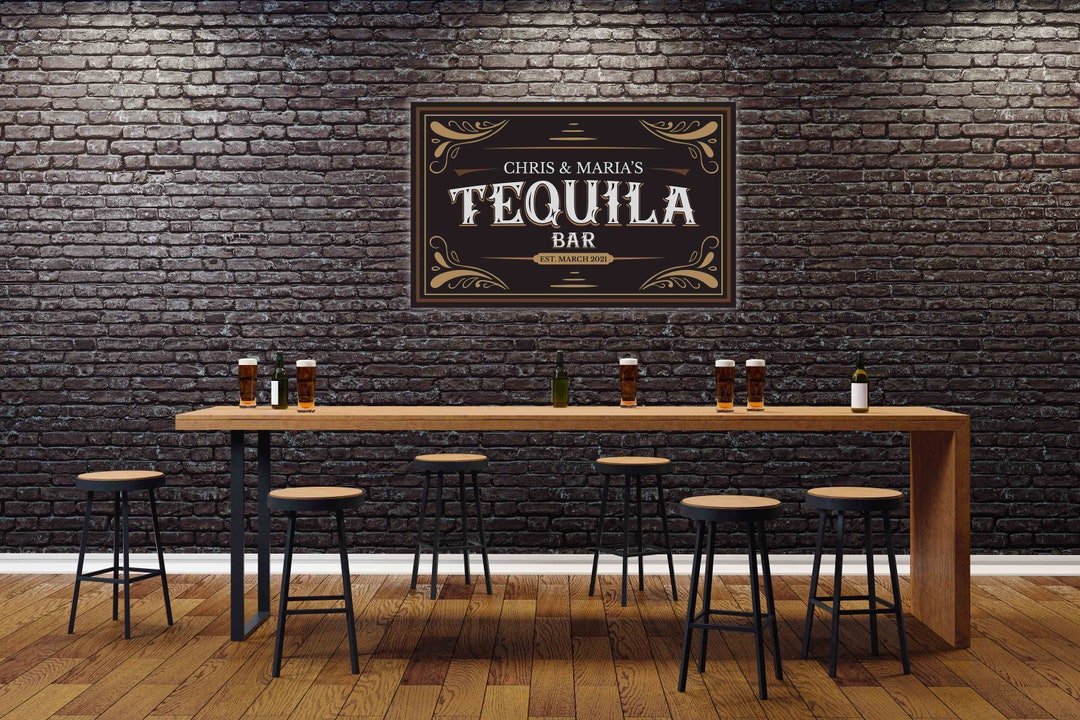 Tequila Bar Sign, Wood BAR Sign, Bar Sign Gift, Wedding Sign Gift, 2 ...