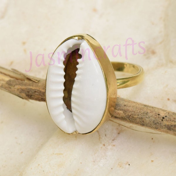 Cowrie Shell Ring - Etsy