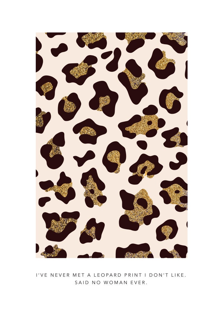 Gold Leopard Print - Etsy