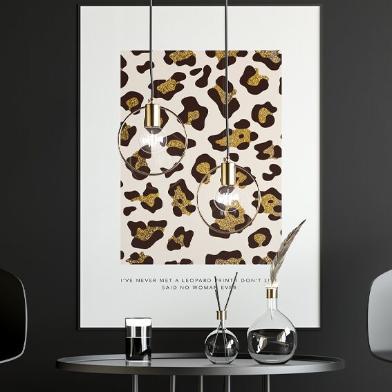 Gold Leopard Print - Etsy