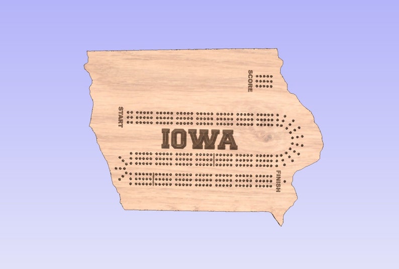 Iowa Cribbage Board - Etsy