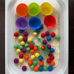 Rainbow Sensory Bin | Sensory Play | Montessori Play | Sustainable Kids ...