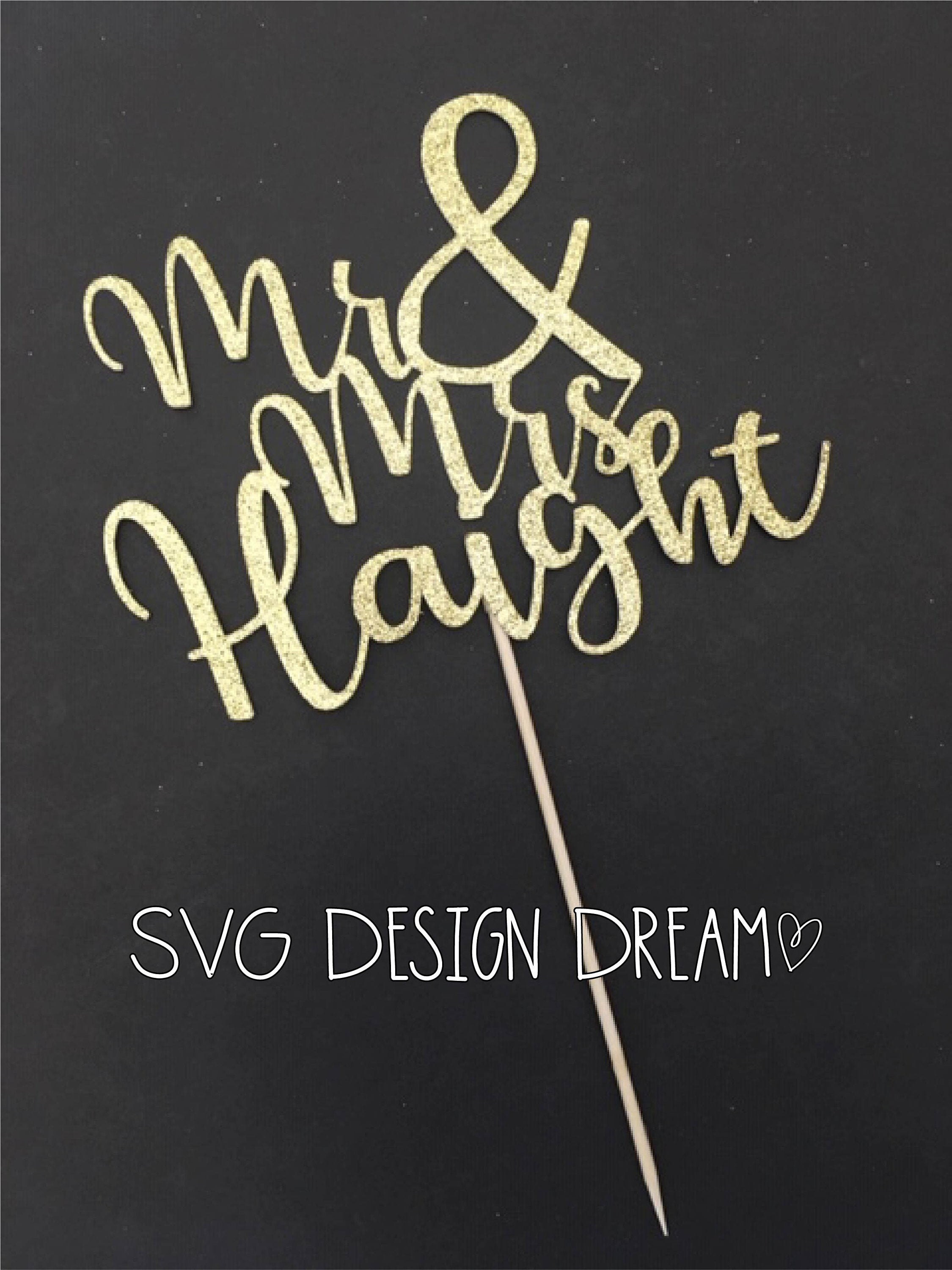 Wedding Cake Topper SVG Cut File Custom Made Cake Topper SVG Wedding ...