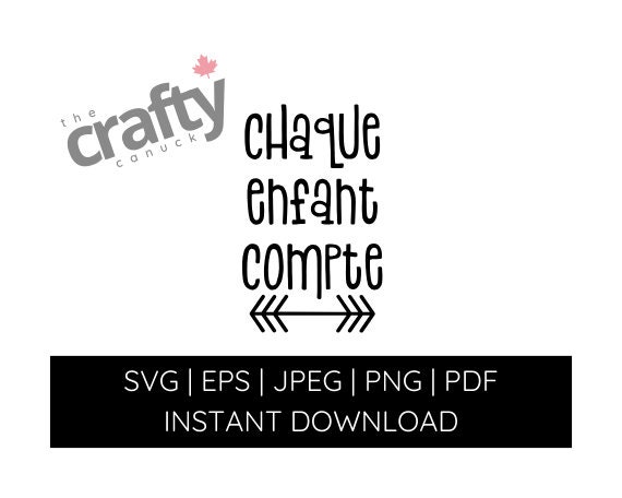 Chaque Enfant Compte SVG, Every Child Matters French SVG, Orange Shirt ...