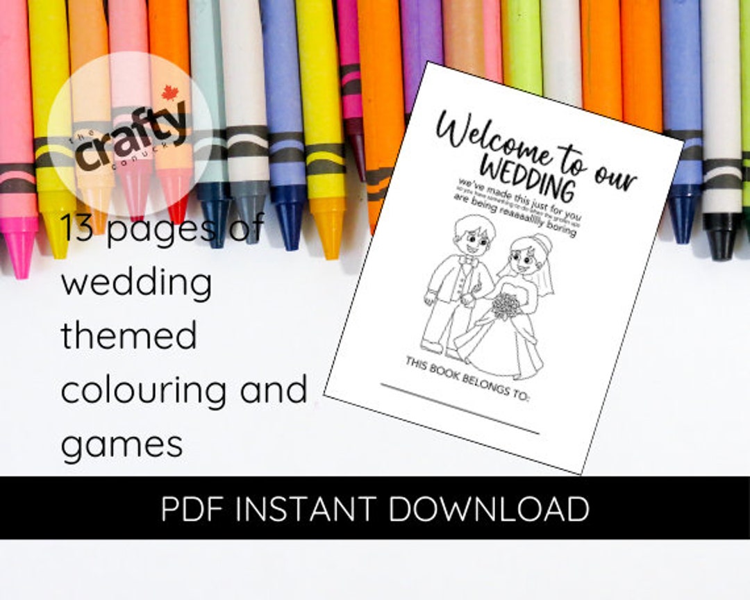 Kids Wedding Activity Book Wedding Table Activity Pack PRINTABLE DIY ...