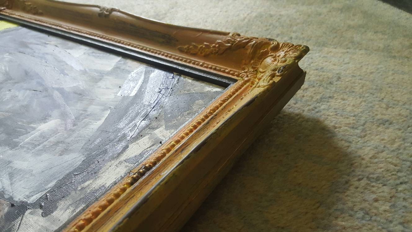 A Yellow Background and Ladies Bum on Large Thick Canvas Using a ...