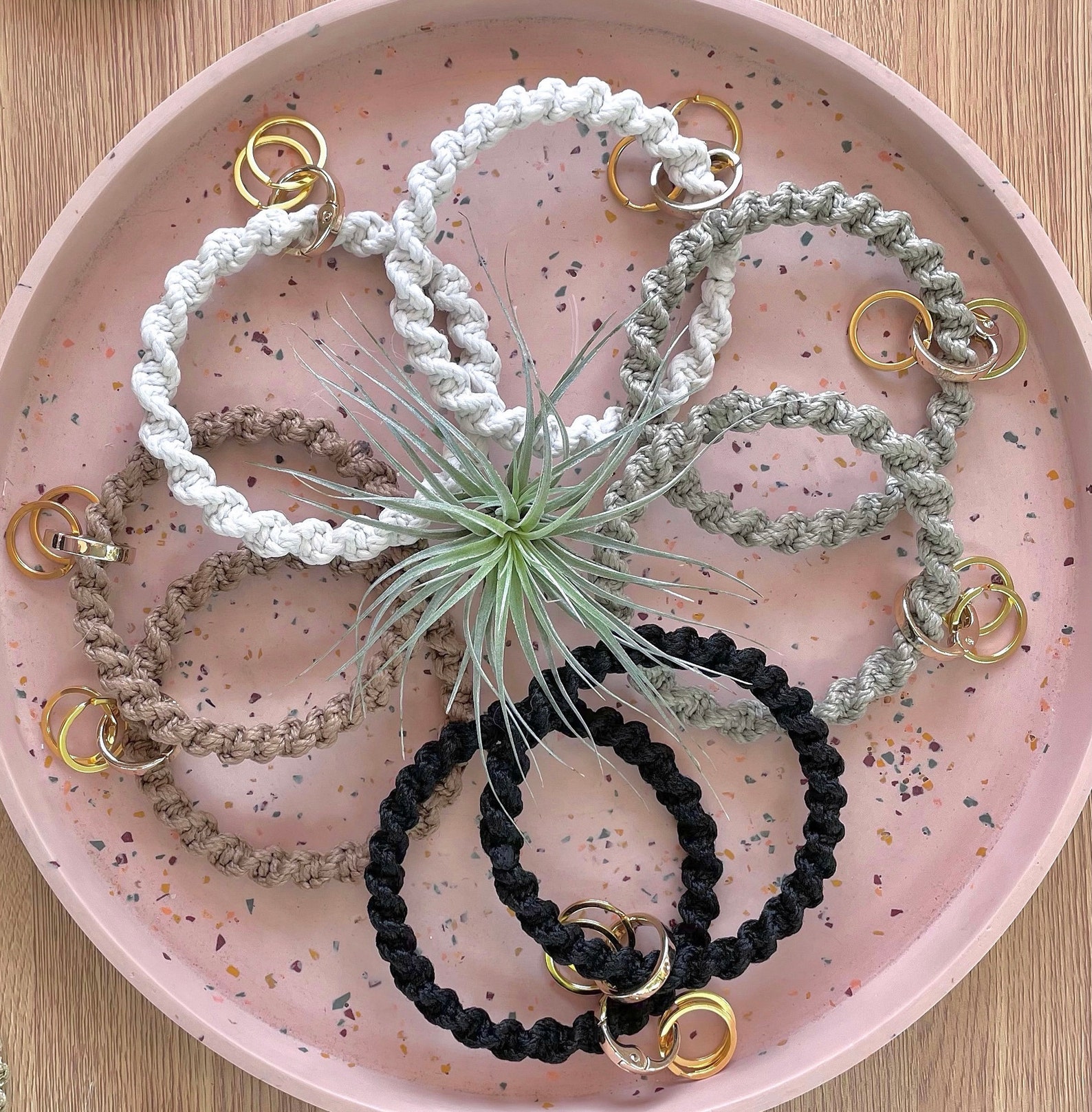 Dont Get It Twisted : Macrame Bangle Key Ring | Etsy